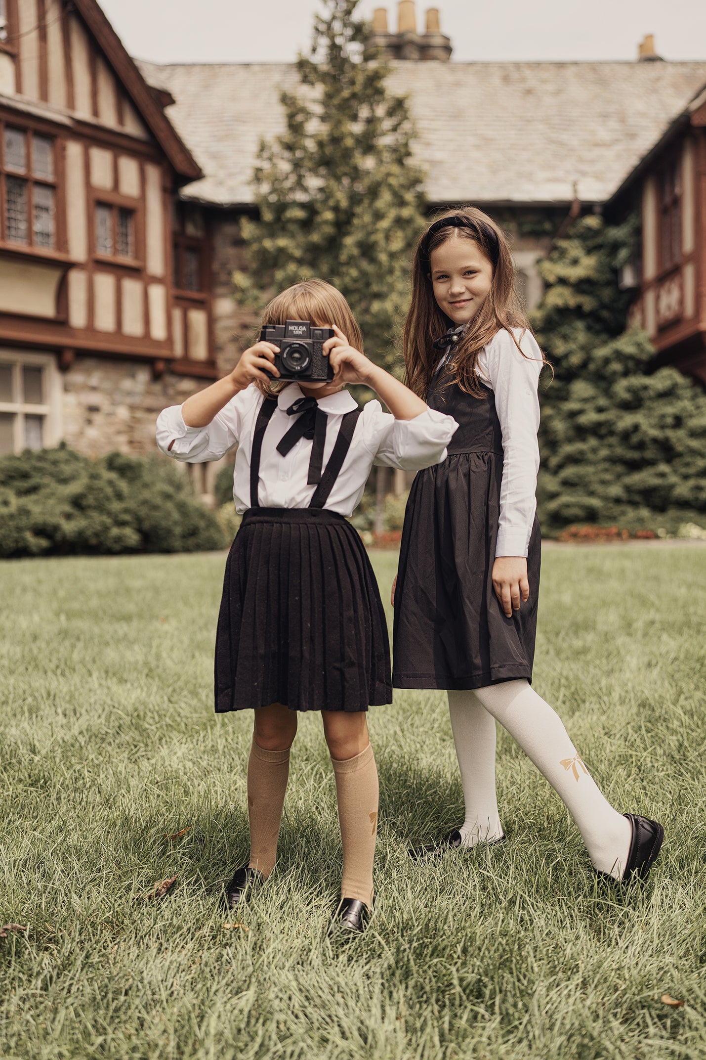 Suede Bow Tights AW23