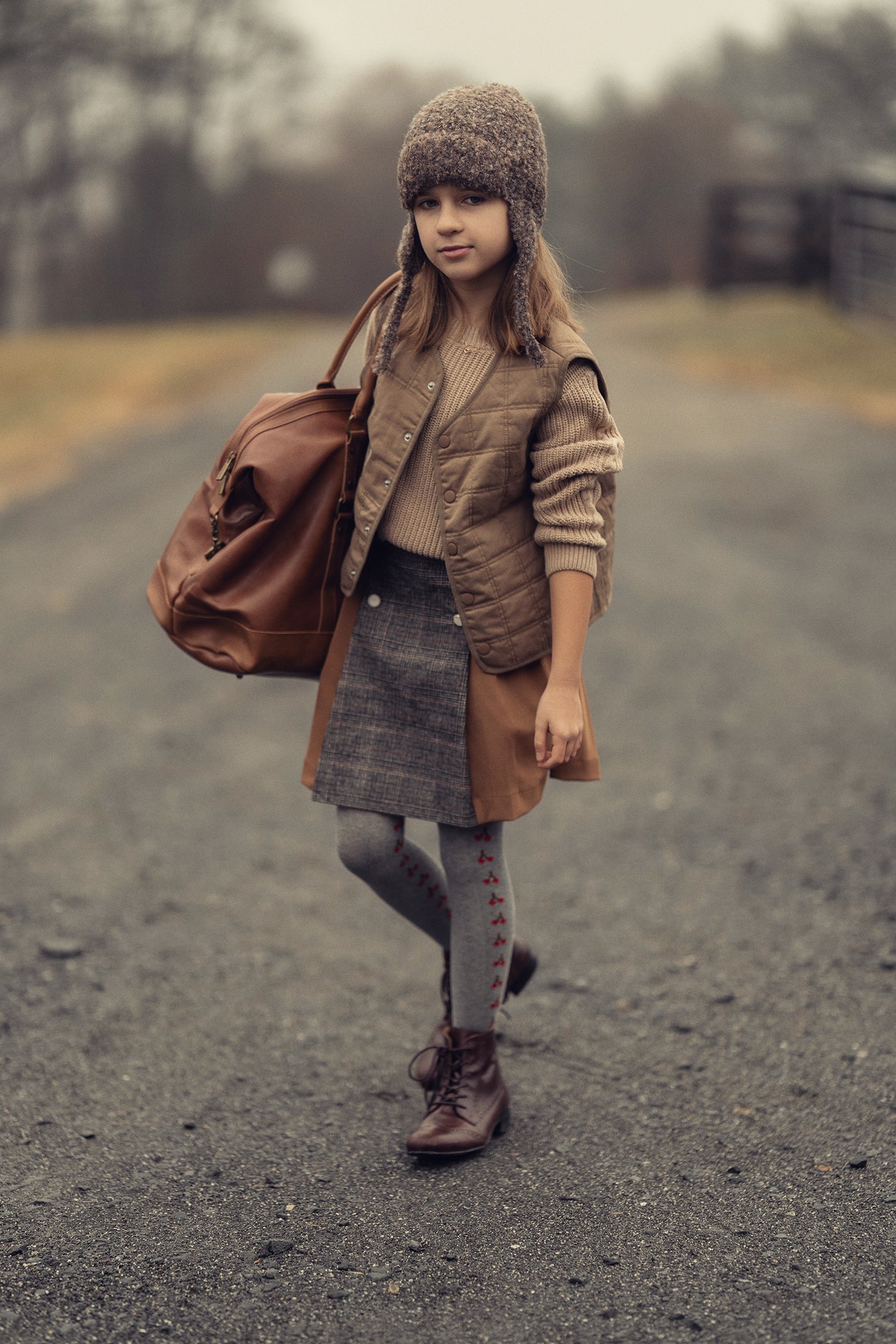 Cherry Texture Tights